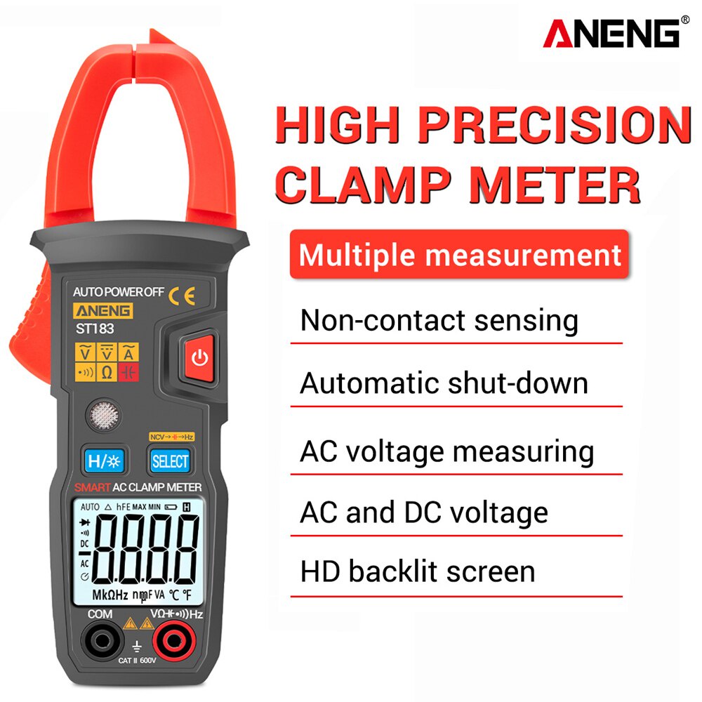 ANENG ST183 ST182 ST181 Digital Clamp Meter Multi Tester DC/AC Voltage ...