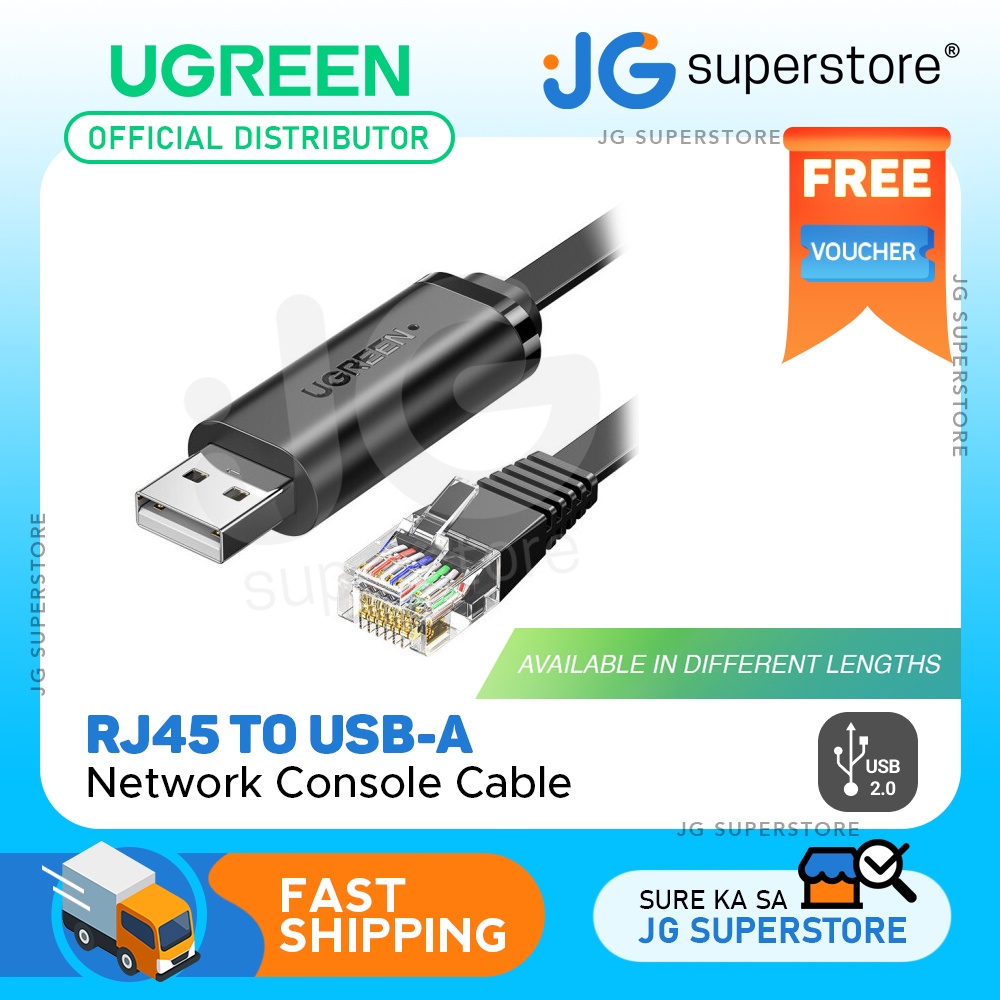 UGREEN RJ45 Ethernet LAN to USB 2.0 Type-A Console Cable (1.5M, 3M ...