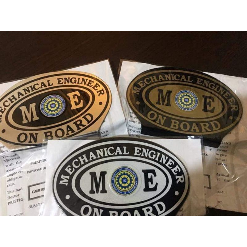 Mechanical Engineer Galvanized Car Emblem | Shopee Philippines