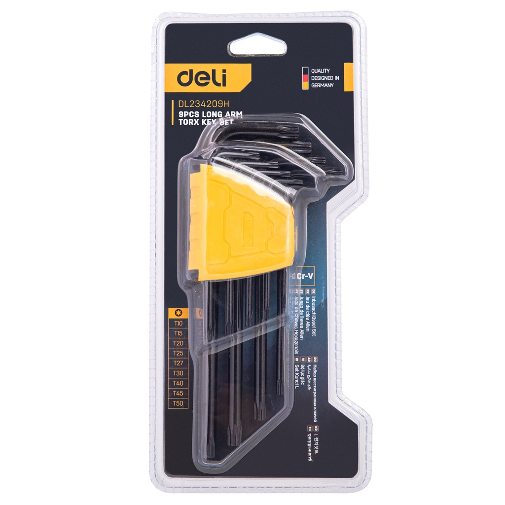 Deli 9Pcs/Set Allen Hex Key Set Torx Wrench Set Allen Wrench | Shopee ...