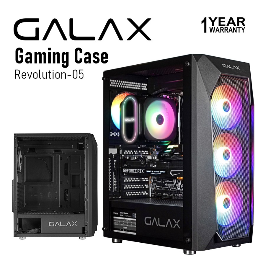 GALAX Revolution 05 Tower Gaming PC Case M- ATX (REV-05) Black | Shopee ...