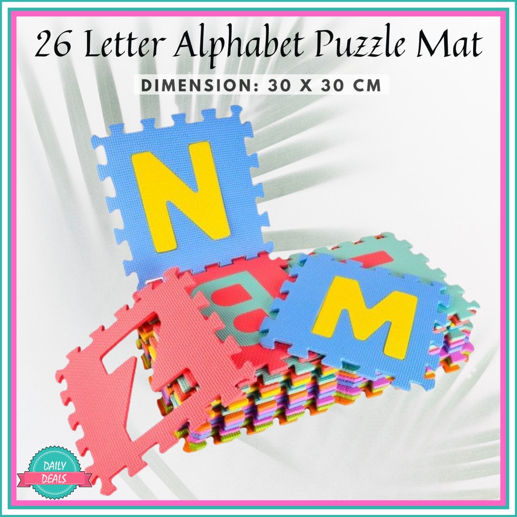 26 LETTER ALPHABET PUZZLE PLAY MAT/ PUZZLE PLAY MAT LETTERS | Shopee ...