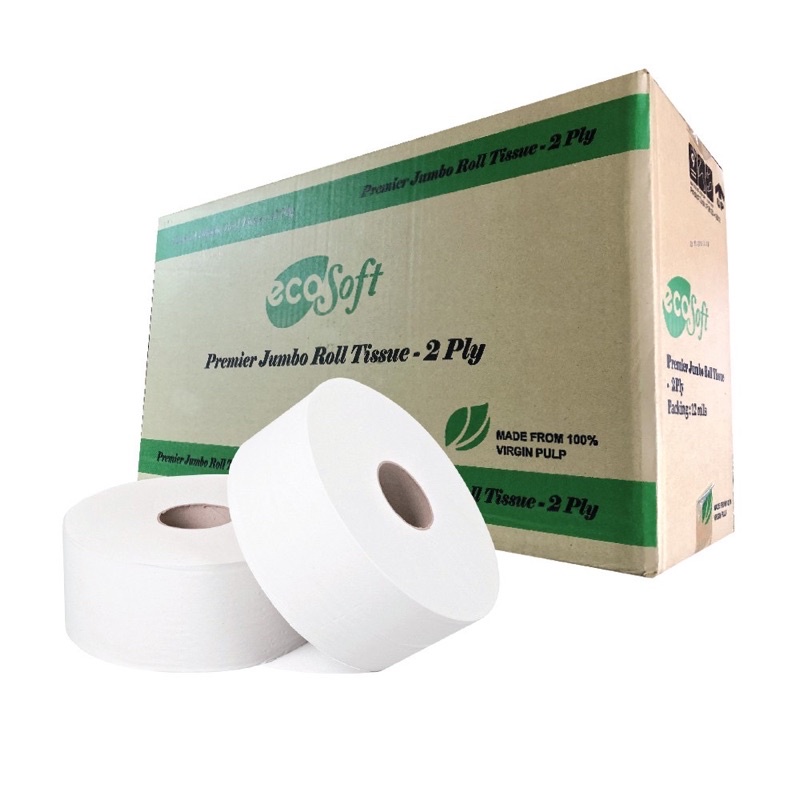 12Rolls Jumbo Roll Tissue Roll 100% Virgin Pulp 2ply Tissue 卫生纸,面纸 - 1 ...
