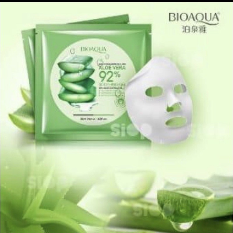 Original Bioaqua Sheet Mask 92 Percent / Aloevera Bioaqua Mask | Shopee ...