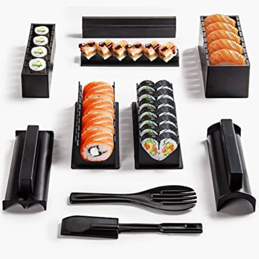 Sushi Making Kit for Beginners, Plastic Sushi Maker Tool with Sushi ...