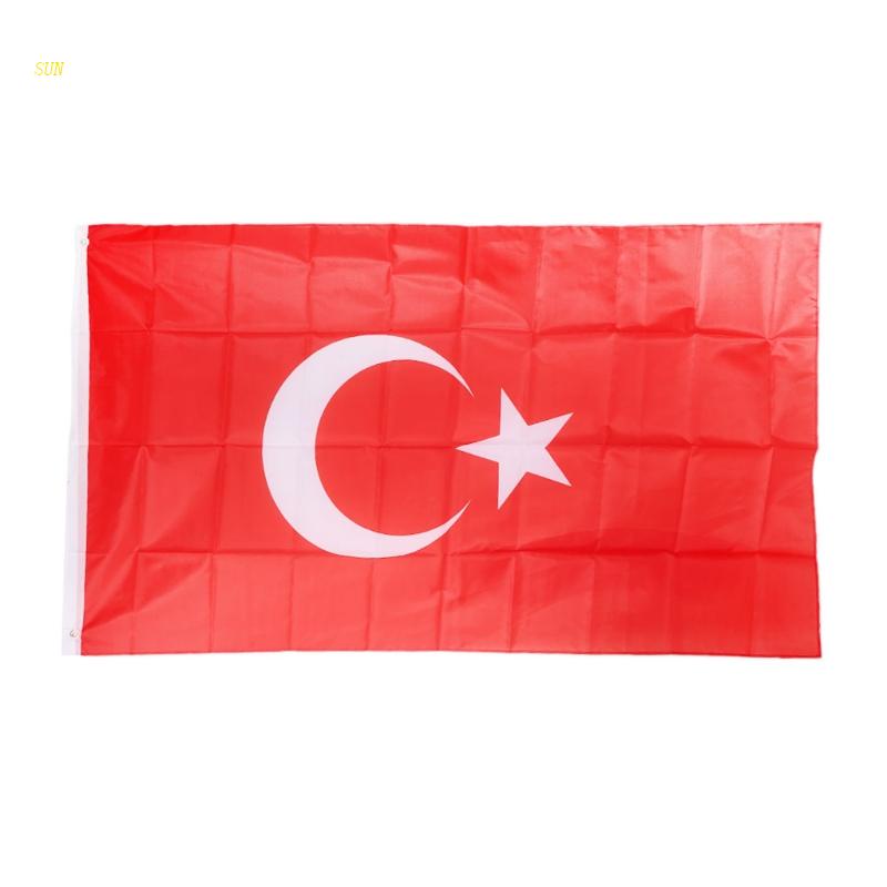 SUN Turkey Flag 3x5ft Banner Turkish Home Decoration Hanging Country ...