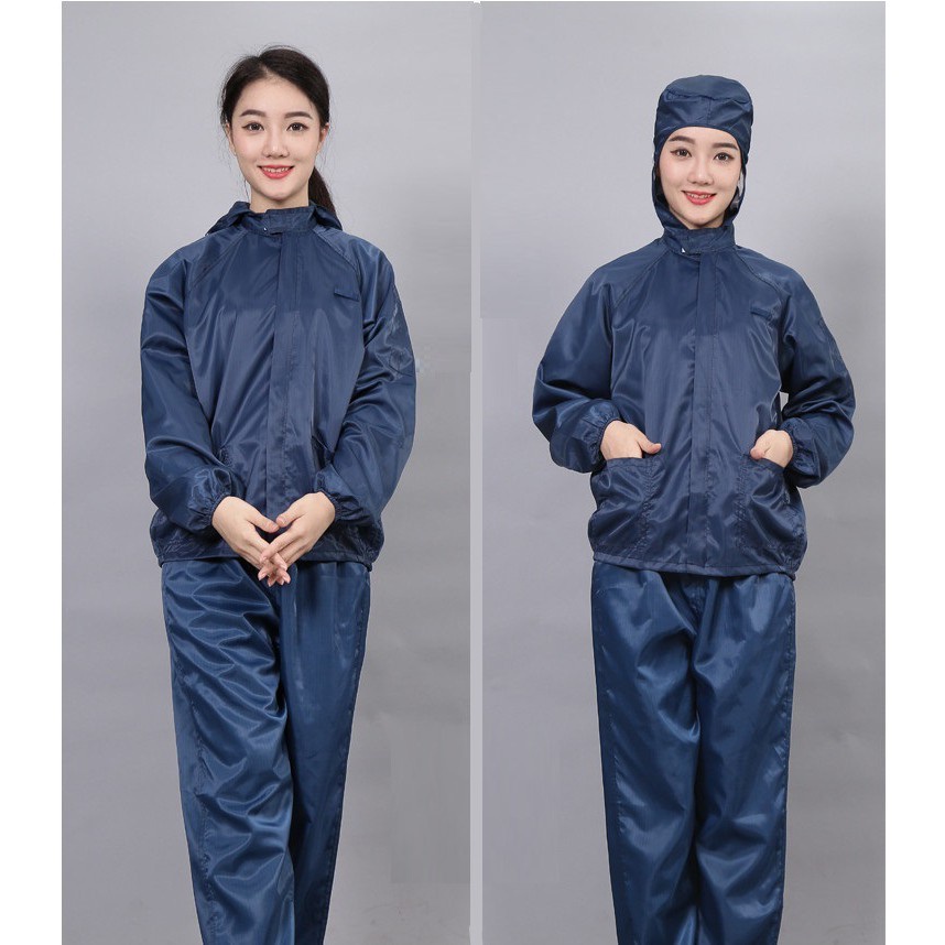 Washable 2 in 1 PPE Suit Jacket and Pants Reusable Suit Anti Static ESD ...