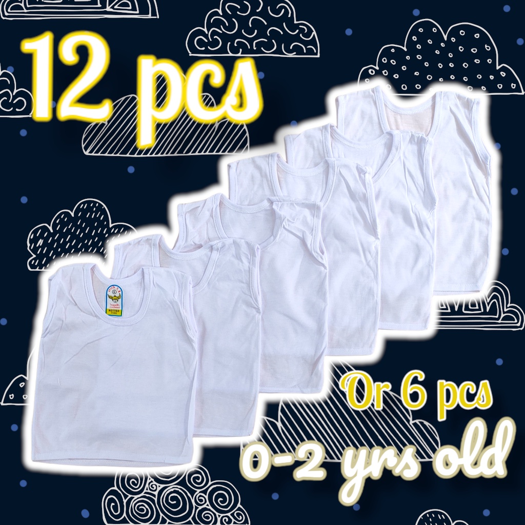 12 /6/3 PCS Sabrina Muscle Sando cut for Baby UNISEX 0-2 yrs old SALE ...