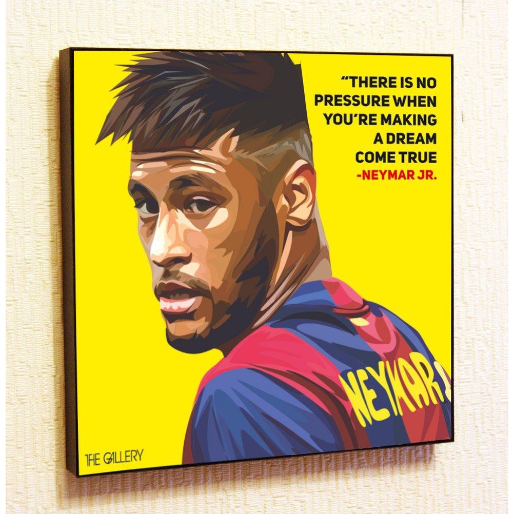 Neymar Barcelona Psg Football Soccer Decor Motivational Quotes Wall ...