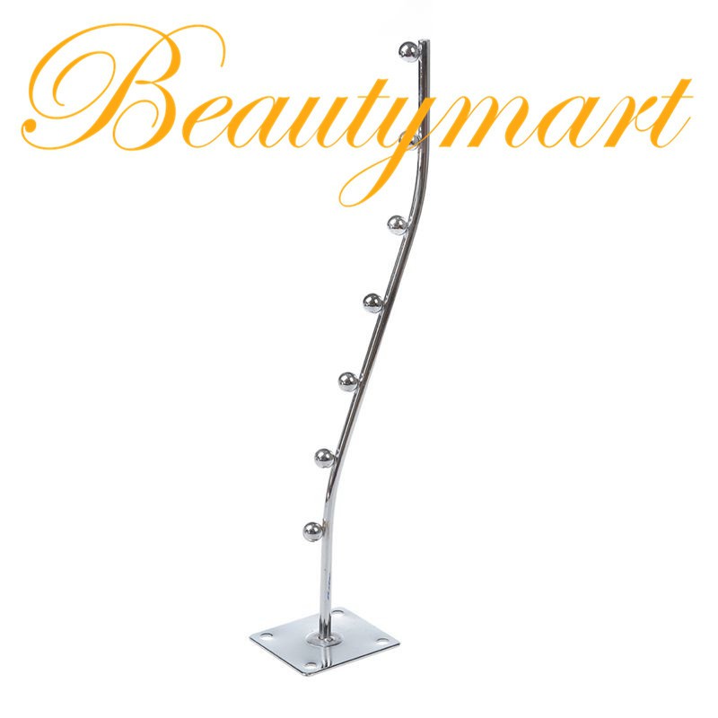 Wall Mount Waved Waterfall Hanger Rack 7 Beads Garment Display Hooks ...