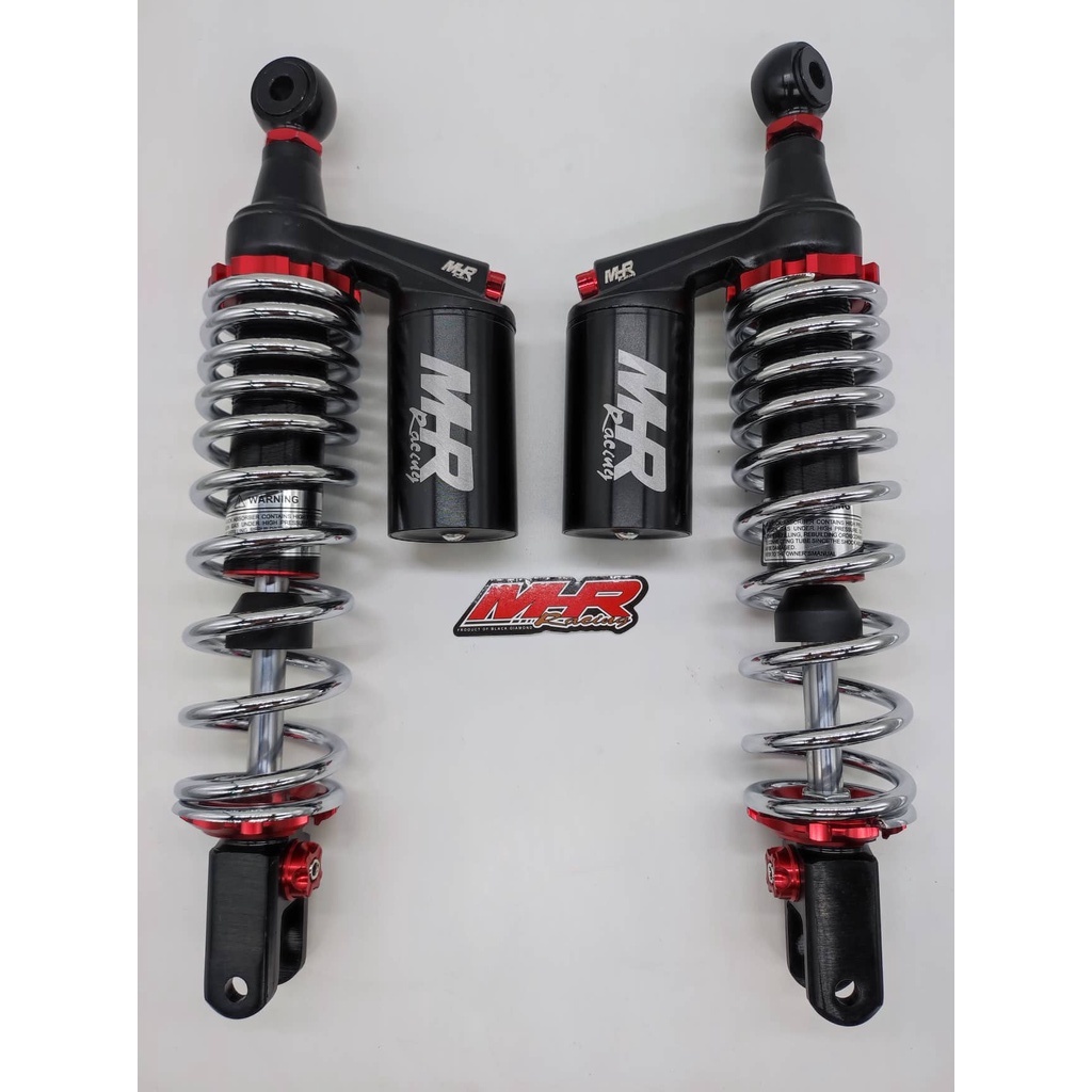 MHR Motorcycle Rear Shock Set NMAX 330mm V1 BLACK TANK W/CP SPRING ...