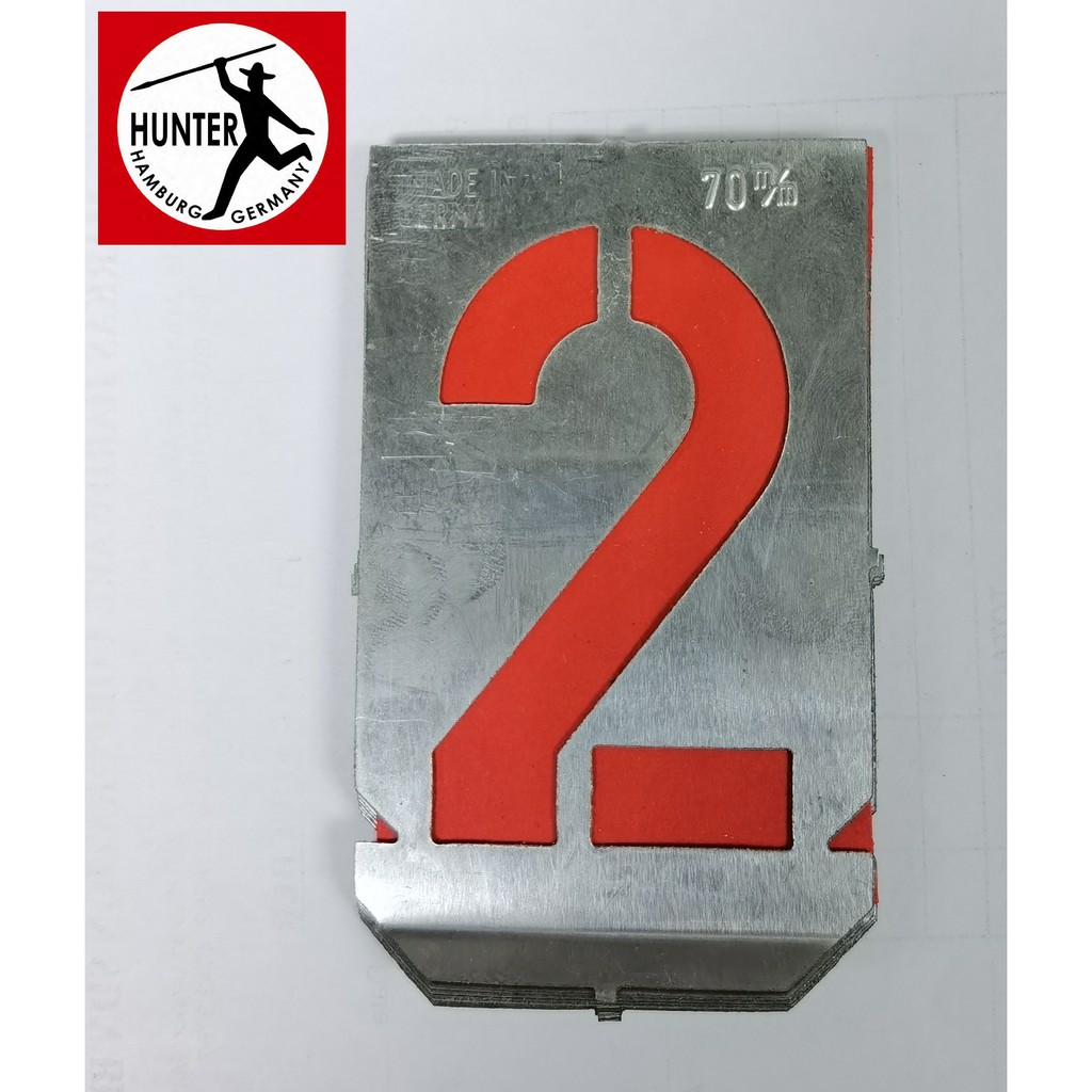 Hunter Germany Number Stencil (0-9) - 20mm; 25mm; 30mm; 40mm; 50mm ...