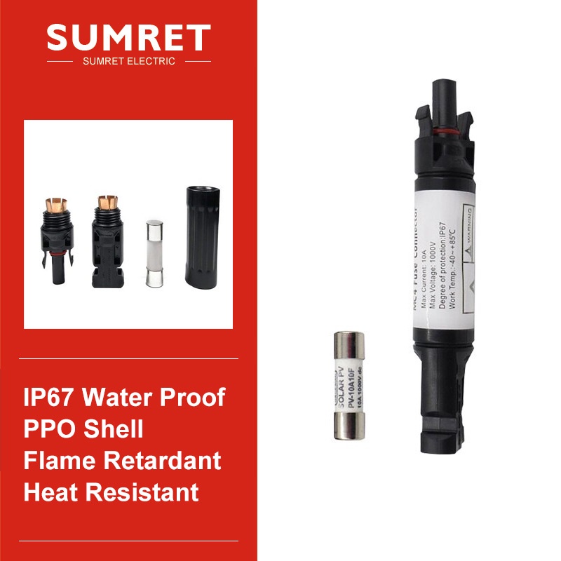 MC4 Fuse Connector 5A 10A 15A 20A 30A 1000V DC Photovoltaic solar cable ...