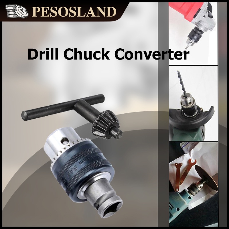 3pcs/set 1/2-20UNF 1.5-13mm Key Drill Chuck Converter Quick Change ...