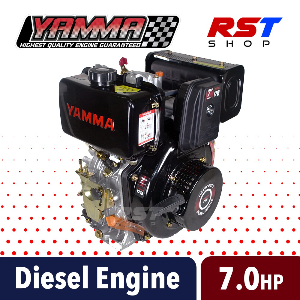 YAMMA 7HP Air Cooled Diesel Engine High Speed or Low Speed [RST Shop ...
