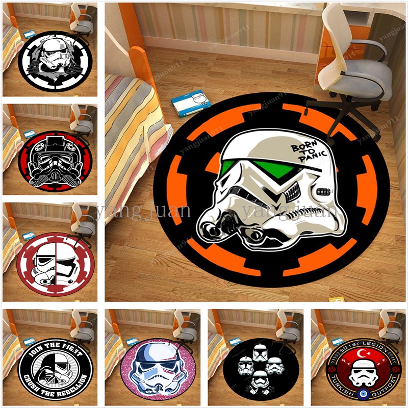Customized Star Wars Bai Absorbent Brother Round Carpet Black Samurai ...