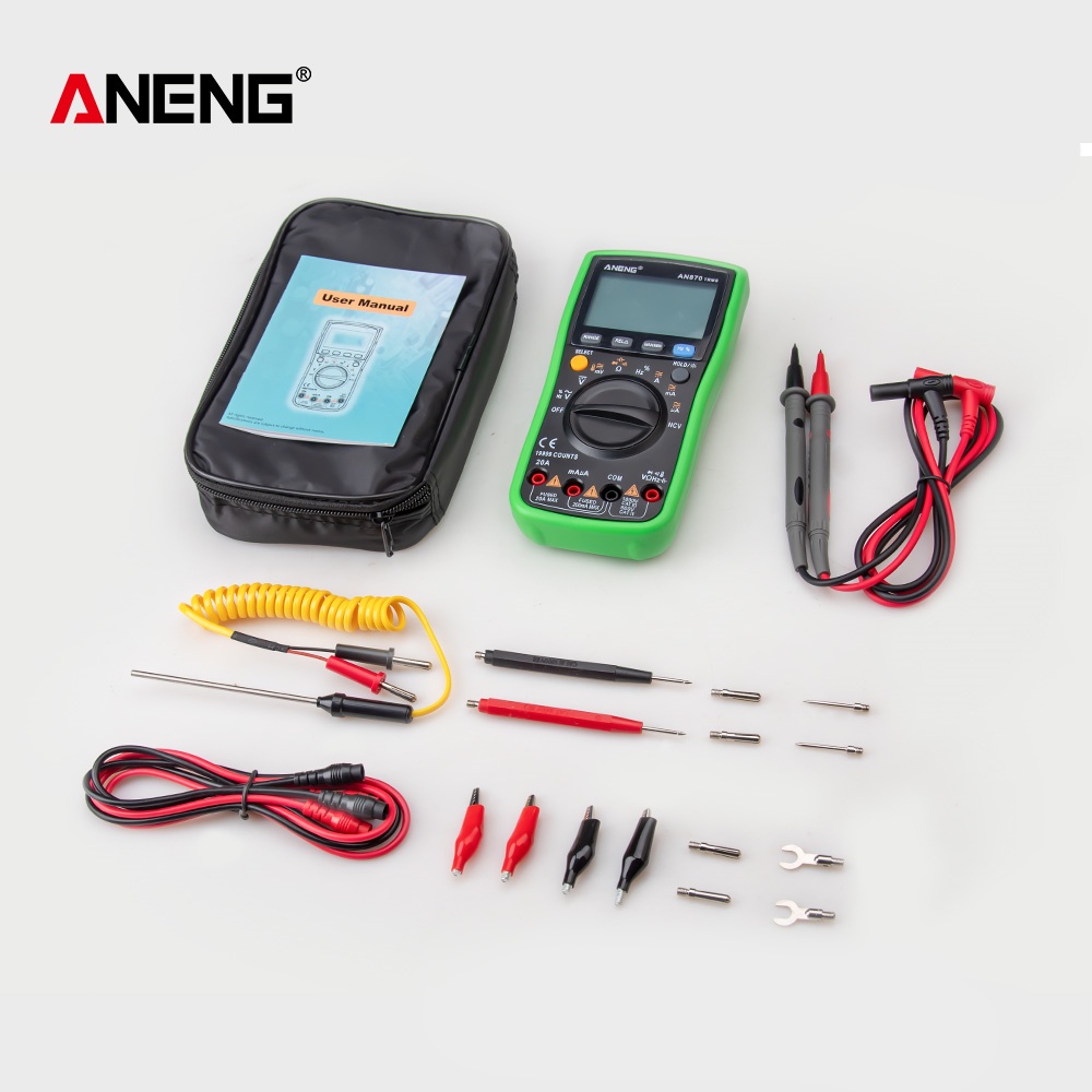 Aneng An870 Digital Multimeter 19999 Counts True Rms Transistor Tester ...