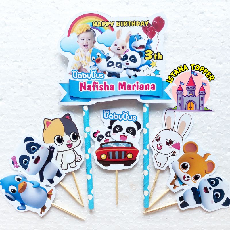 Standard Cake Topper/CUSTOM Babybus Theme/Birthday Topper/Babybus ...