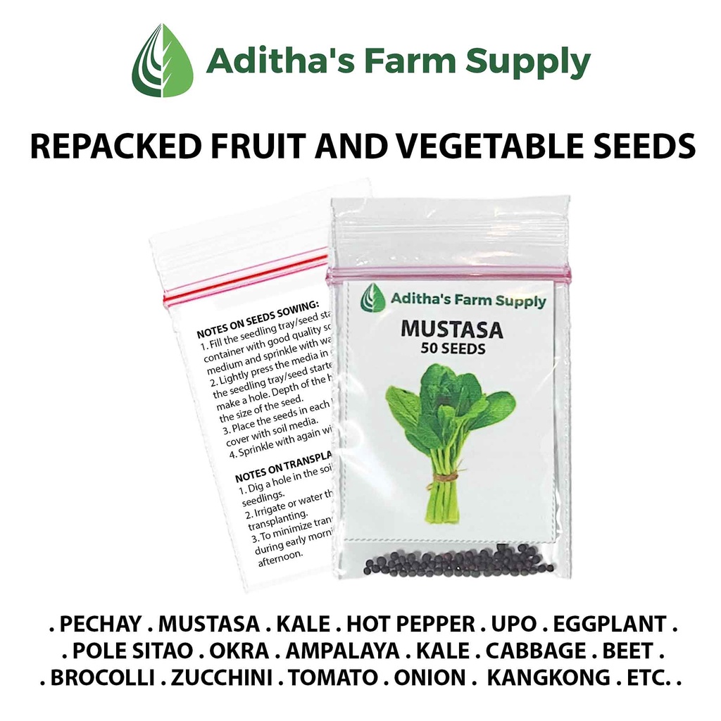 AFS Fruits and Vegetables Seeds Set A (Ampalaya, Pechay, Mustasa ...
