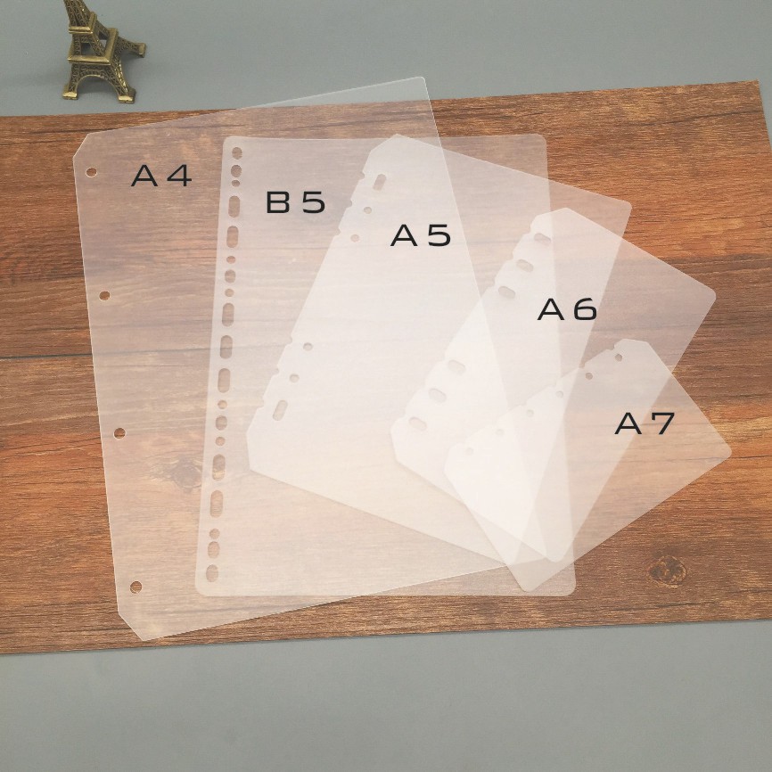 A4 B5 A5 A6 A7 Size Loose Leaf PP Divider Binder Notebook Index Planner ...