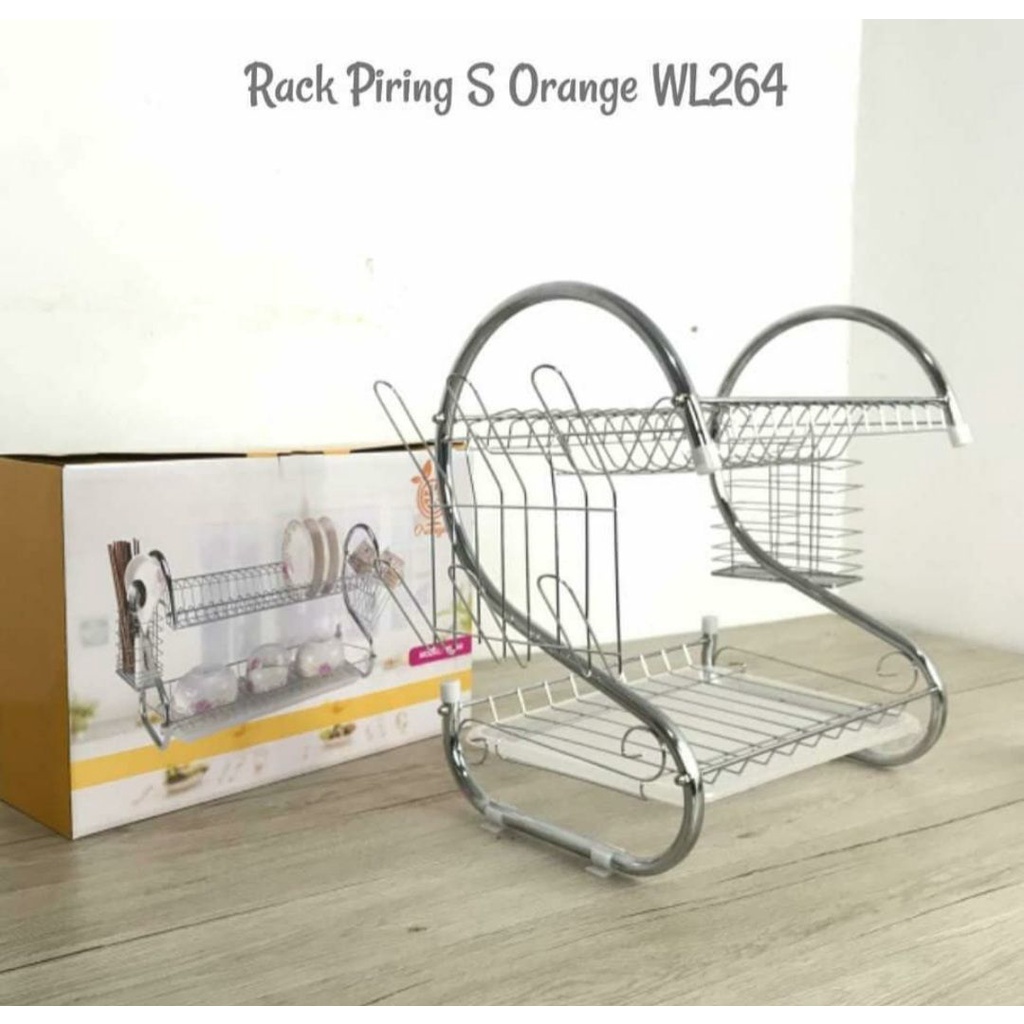 2 Stacking Stainless Plate Rack - 2 Tier Kitchen Utensil Rack - 2 Tier ...