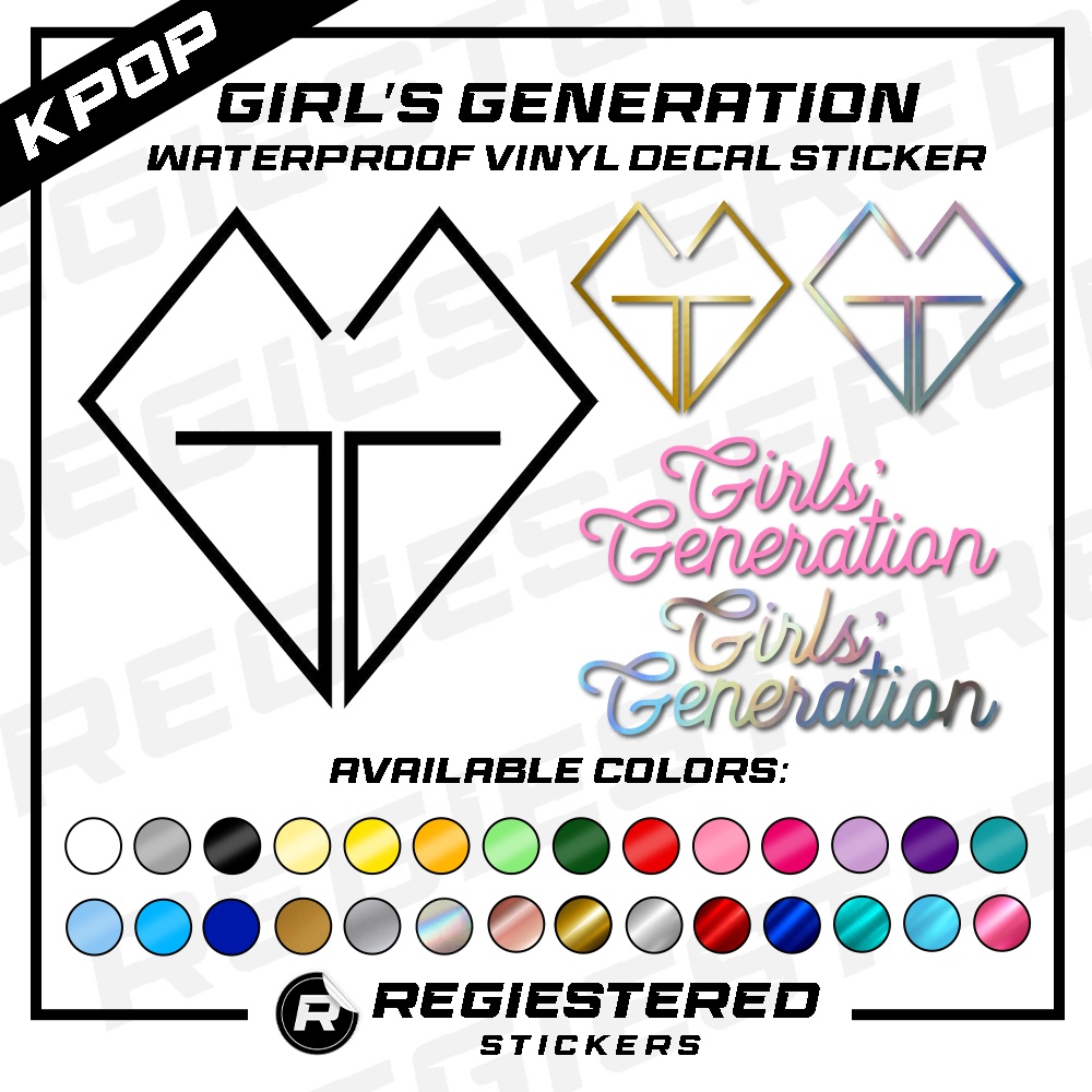 KPOP Girls' Generation SNSD Logo Vinyl Decal Sticker Waterproof ...