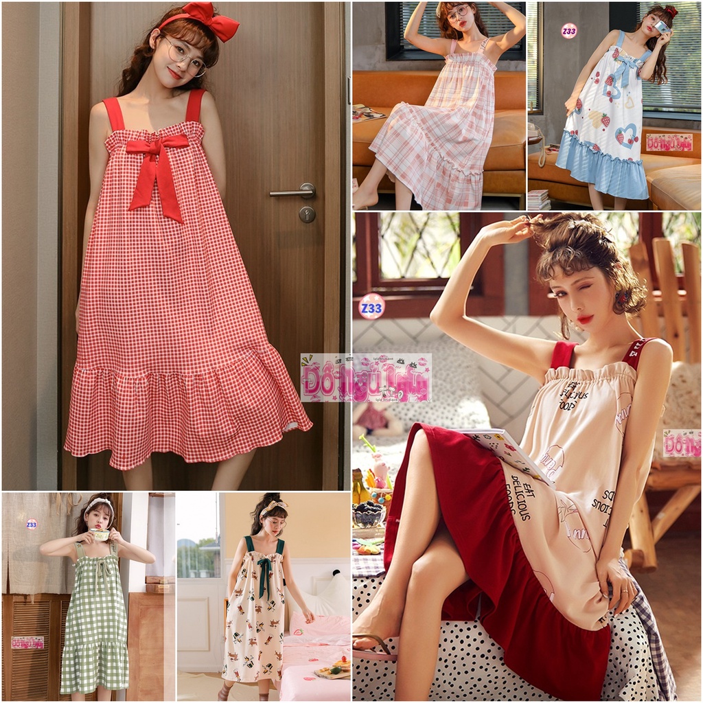 Z33 Large 2-String Nightgown (Soft cotton) | Shopee Philippines