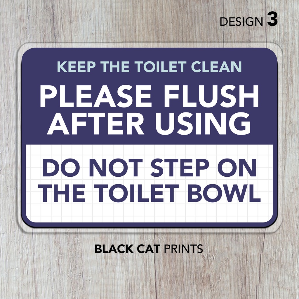 Keep the Toilet Clean Flush After Use Sign | Laminated Signage | Sign ...
