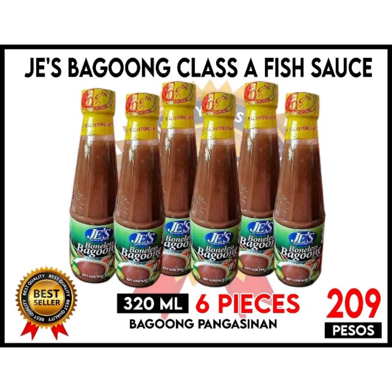 JE'S SUPREME Bagoong ISDA Original (Bundles of 6PCs / 320ML) | Shopee Philippines