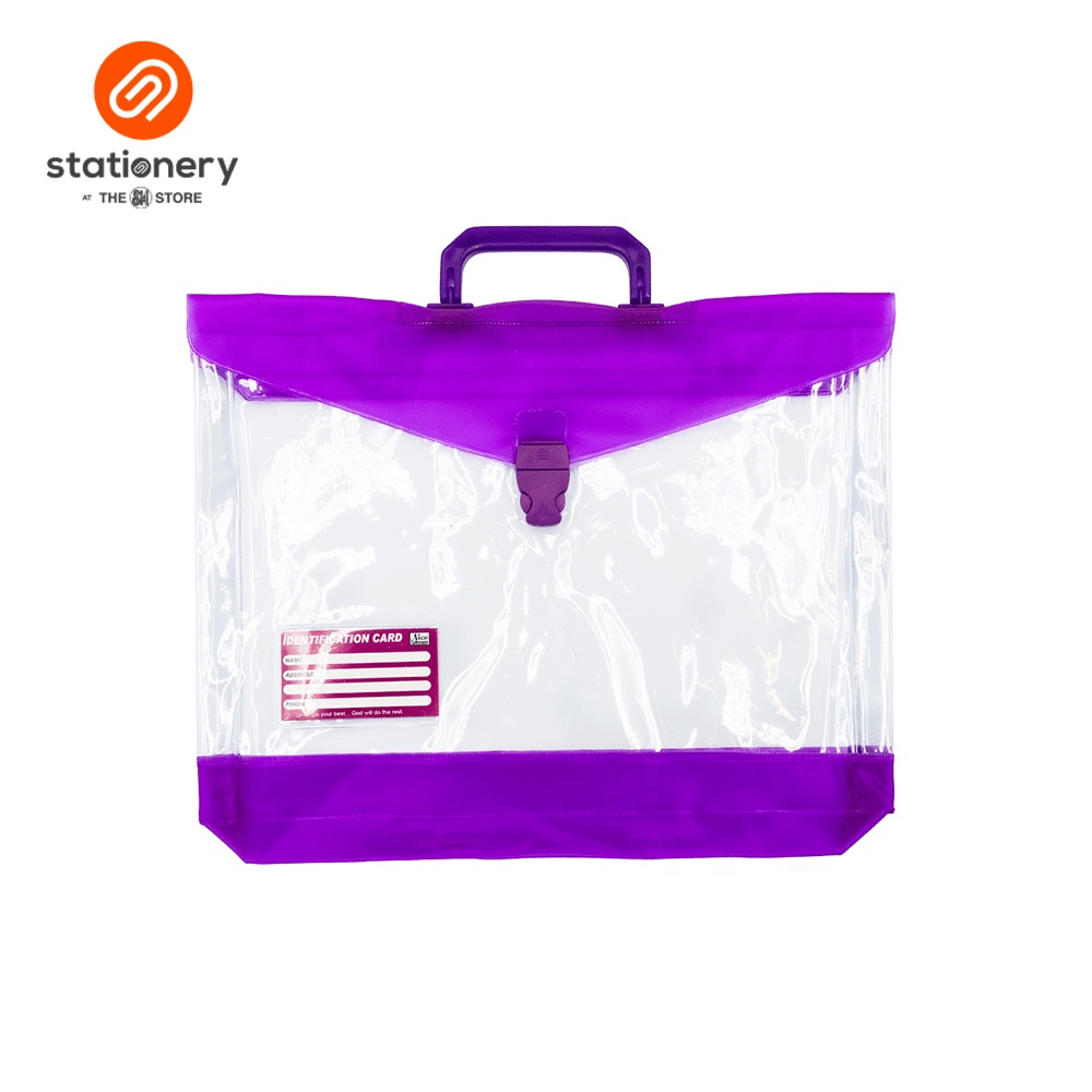 Clear Plastic Expanding Envelope with Push Lock & Handle- Long | Shopee ...