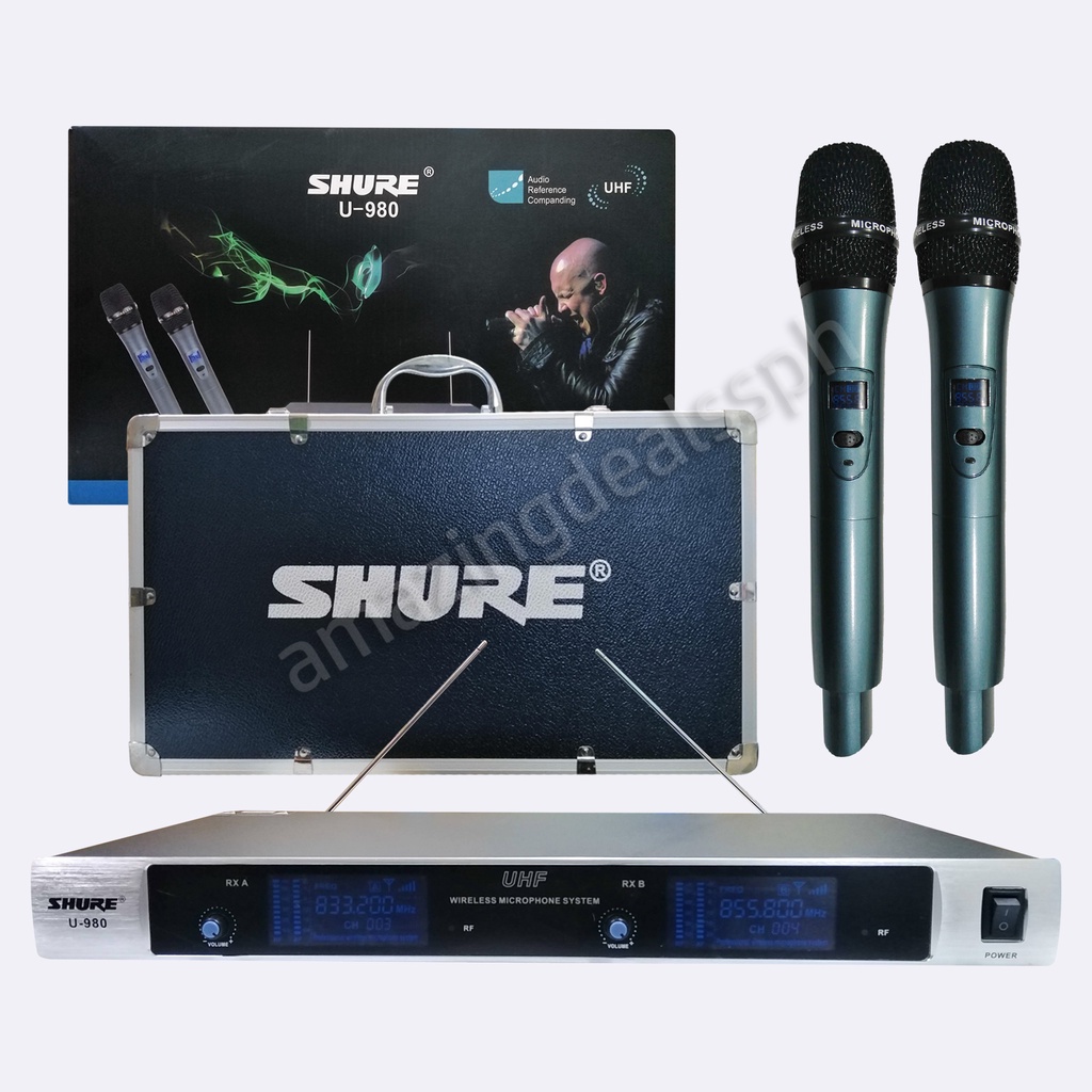 U-980 UHF Wireless Microphone System | Shopee Philippines