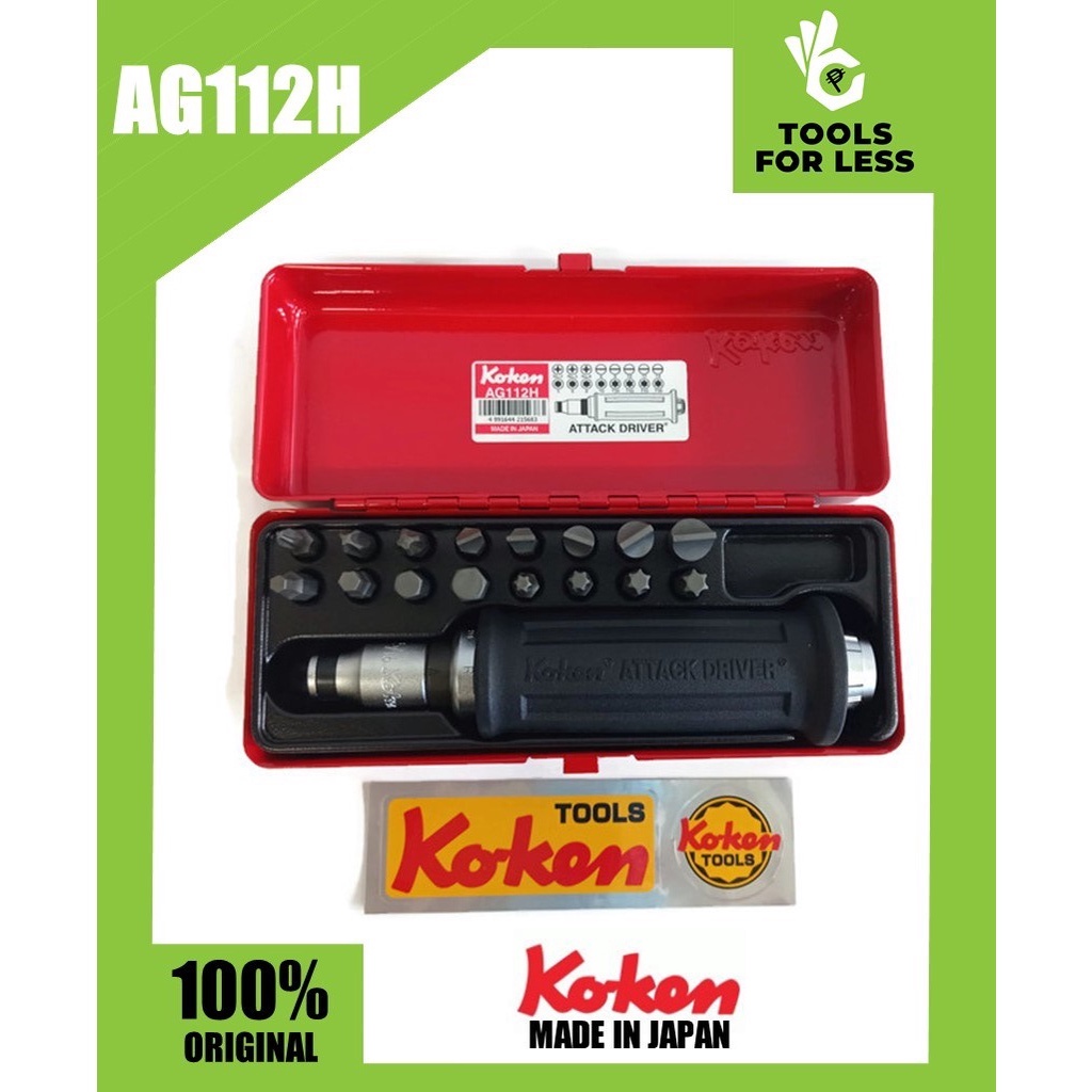 Koken 18pc. Attack Driver Set Model AG-112H Made in Japan | Shopee ...
