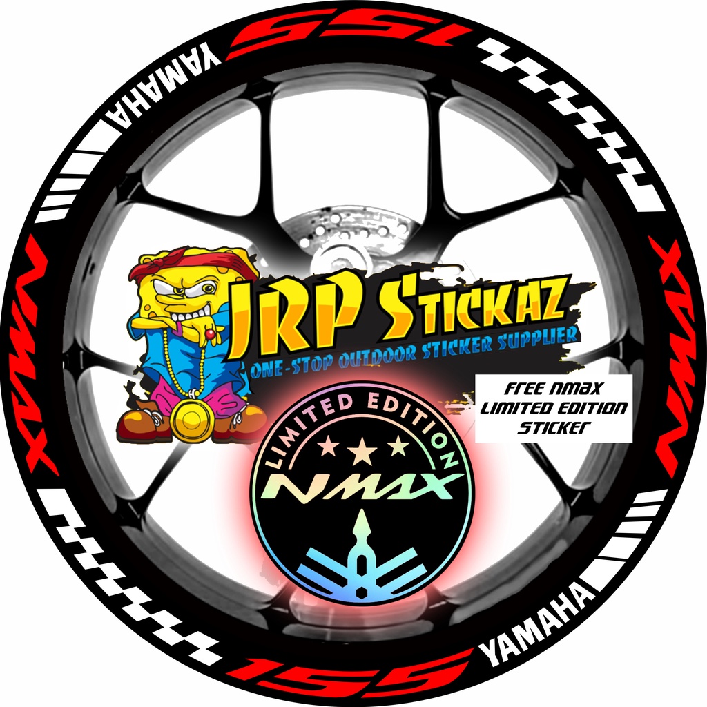 NMAX 155 Mags Sticker Set | Front and Rear Wheel Set with free Hologram ...