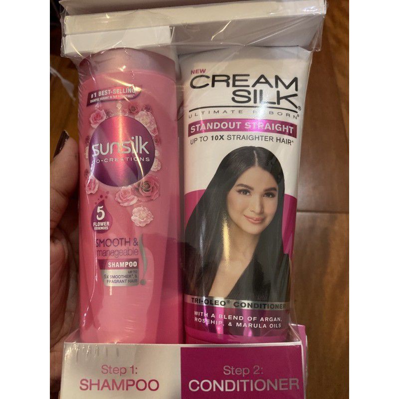ORIGINAL SUNSILK PINK & CREAM SILK PINK COMBO 180ML | Shopee Philippines