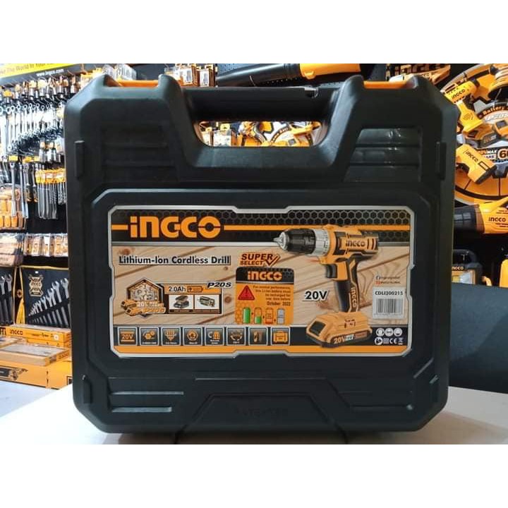 INGCO Lithium-Ion Cordless Drill 20V CDLI200215 | Shopee Philippines