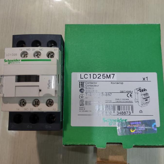 Contactor SCHNEIDER LC1D25 M7 / Contactor SCHNEIDER LC1D25M7 TELE ORI ...
