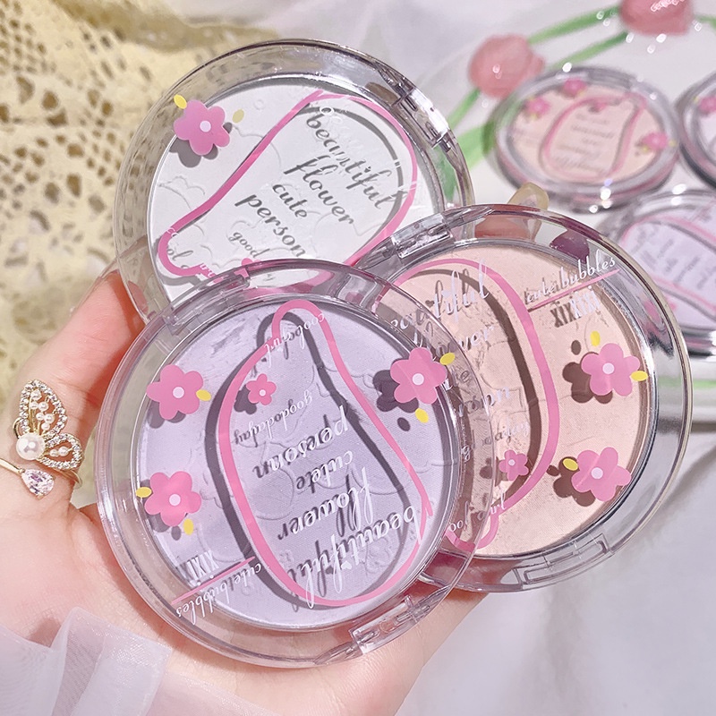 3 Color Matte Pressed Powder Compacts Lasting Mist Flawless Lightweight ...