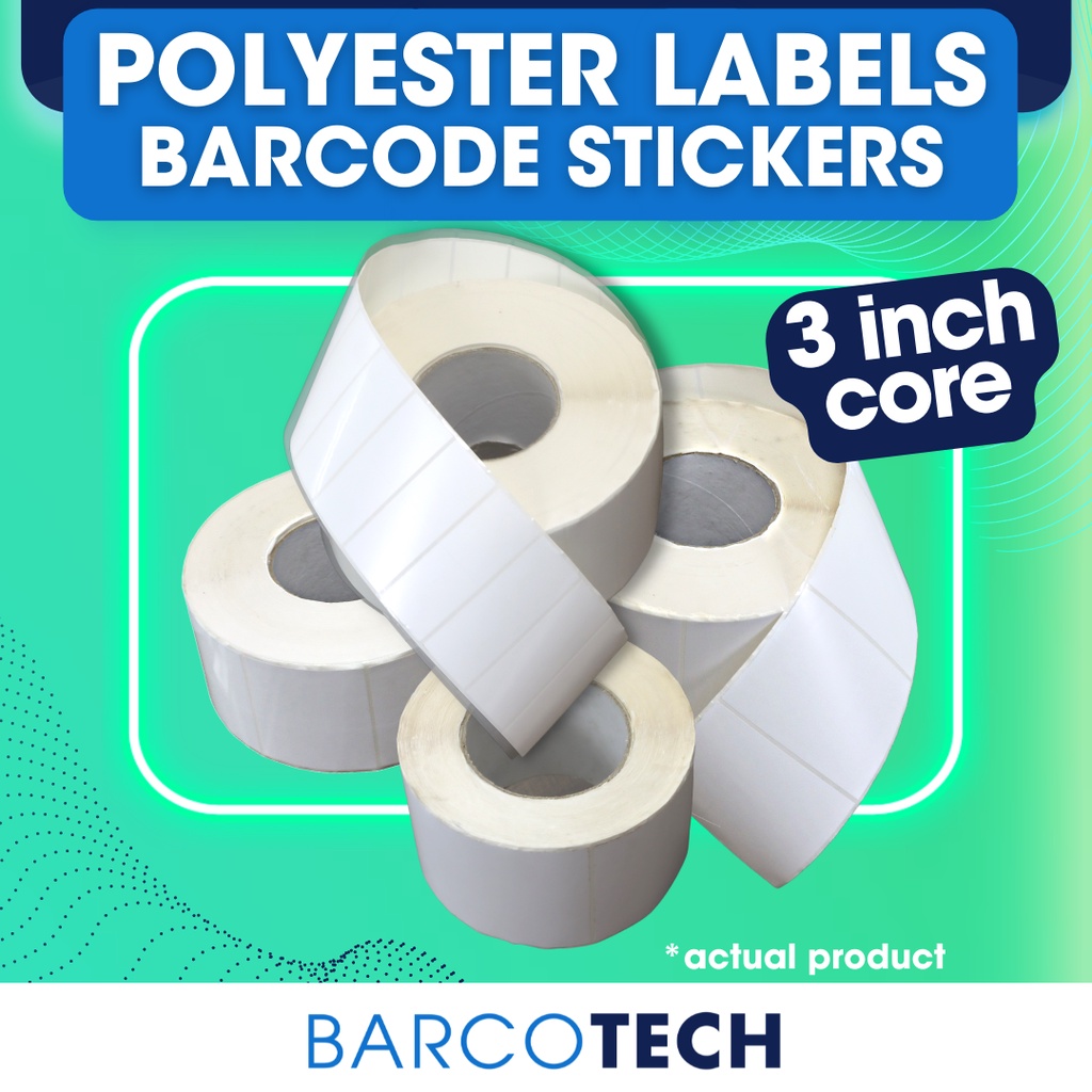 POLYESTER LABELS, Barcode Stickers - 3 inch core | Shopee Philippines