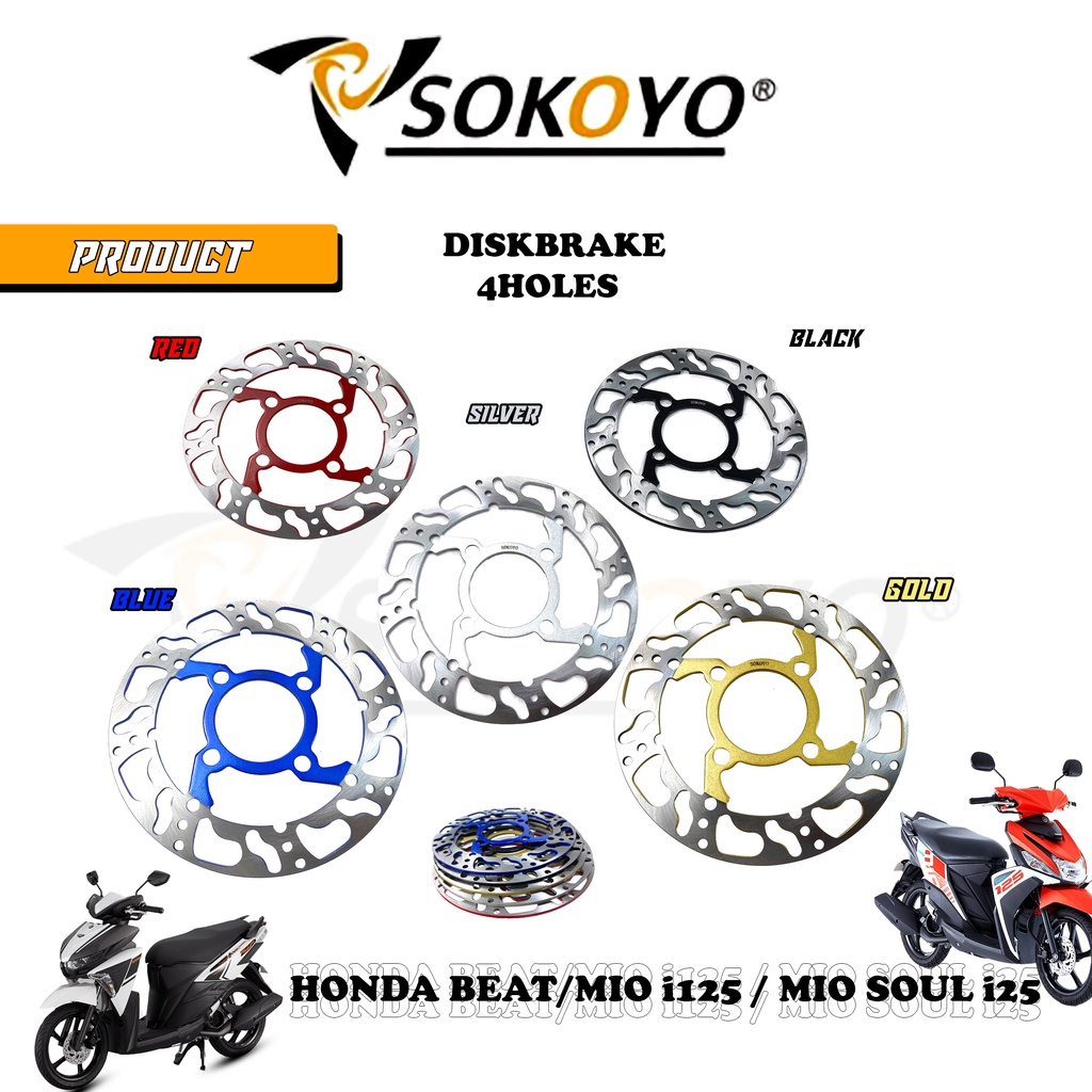 Top1Motor Front Disc Brake 4 holes 190mmBeat Beat fi Honda Click V1 V2 ...