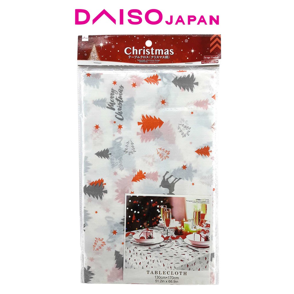 Daiso Plastic Christmas Table Cloth- Orange | Shopee Philippines