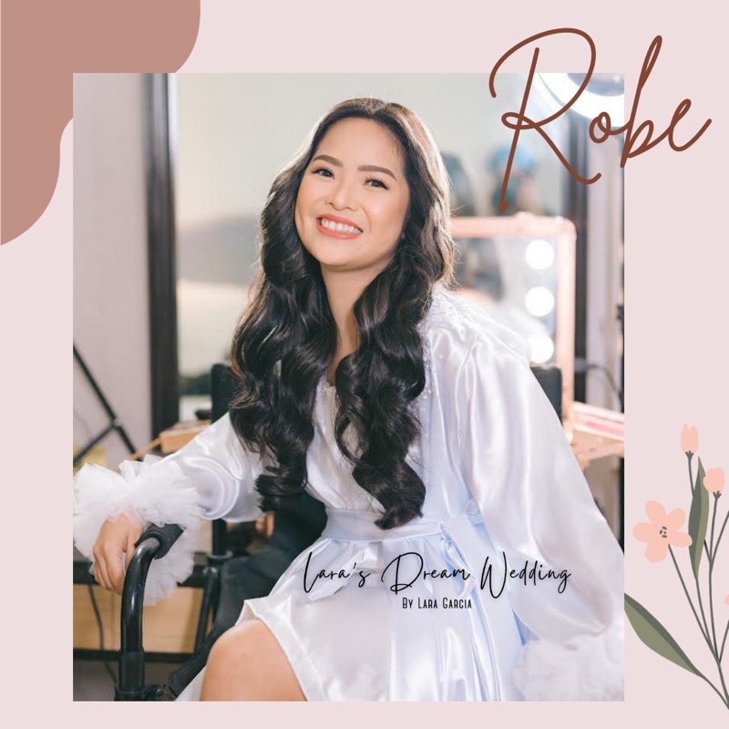 Bridal Robe Off white Raffles | Shopee Philippines