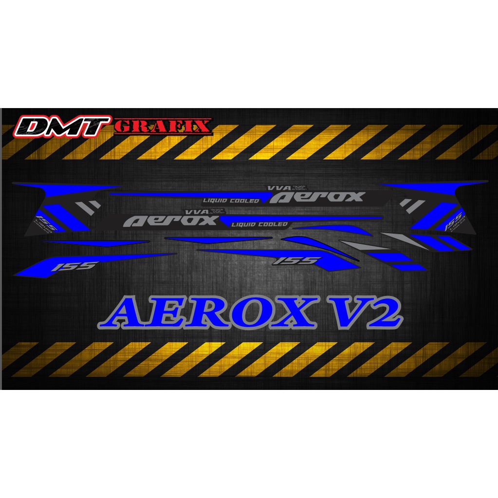 Decal Sticker for Aerox V2, AEROX V2 Stock Blue | Shopee Philippines