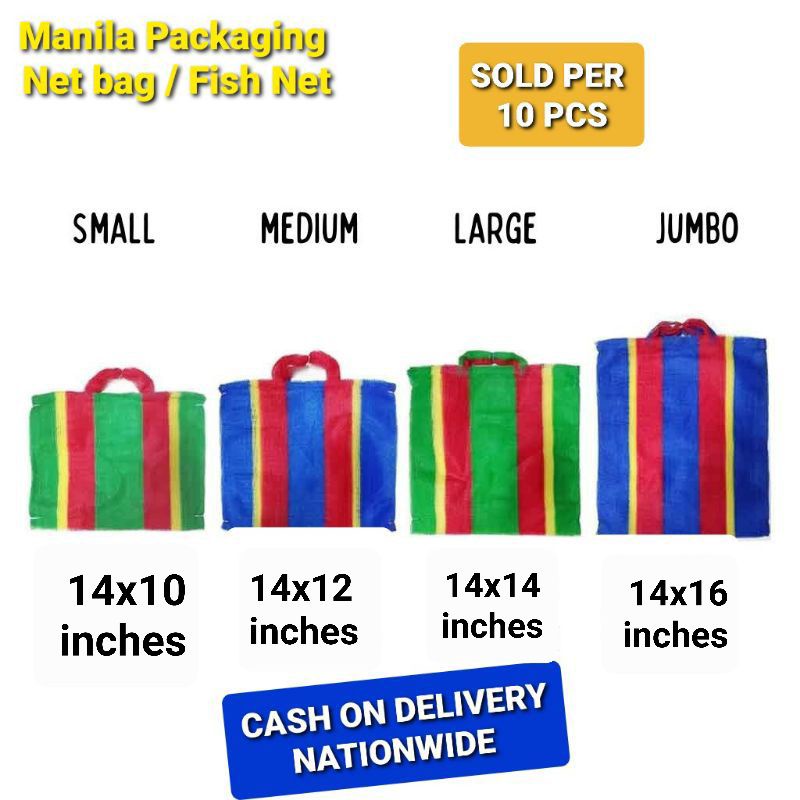 (10 pcs) Net bag / Fish Net / No choosing color | Shopee Philippines