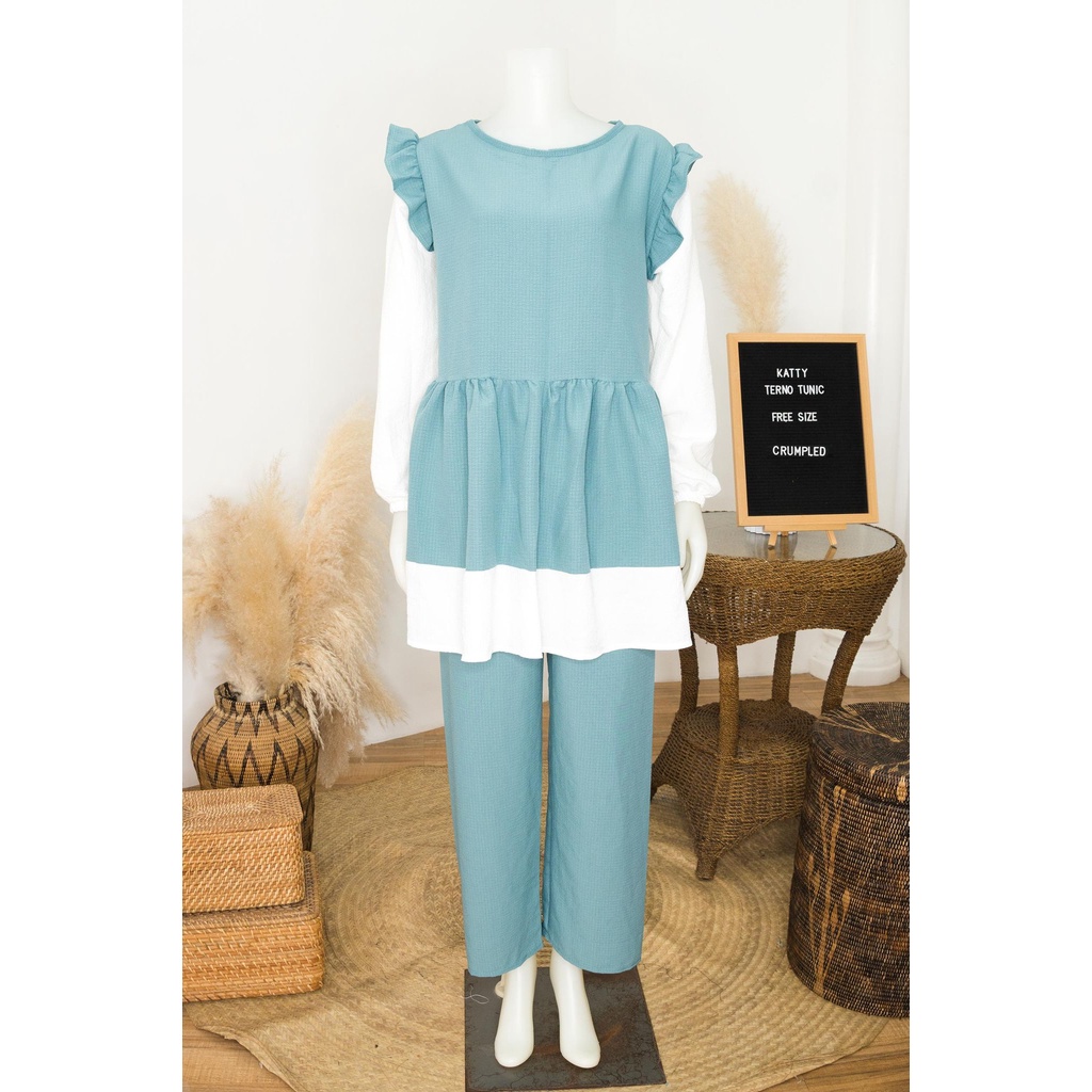 Crumpled Katty Combi Set | Shopee Philippines