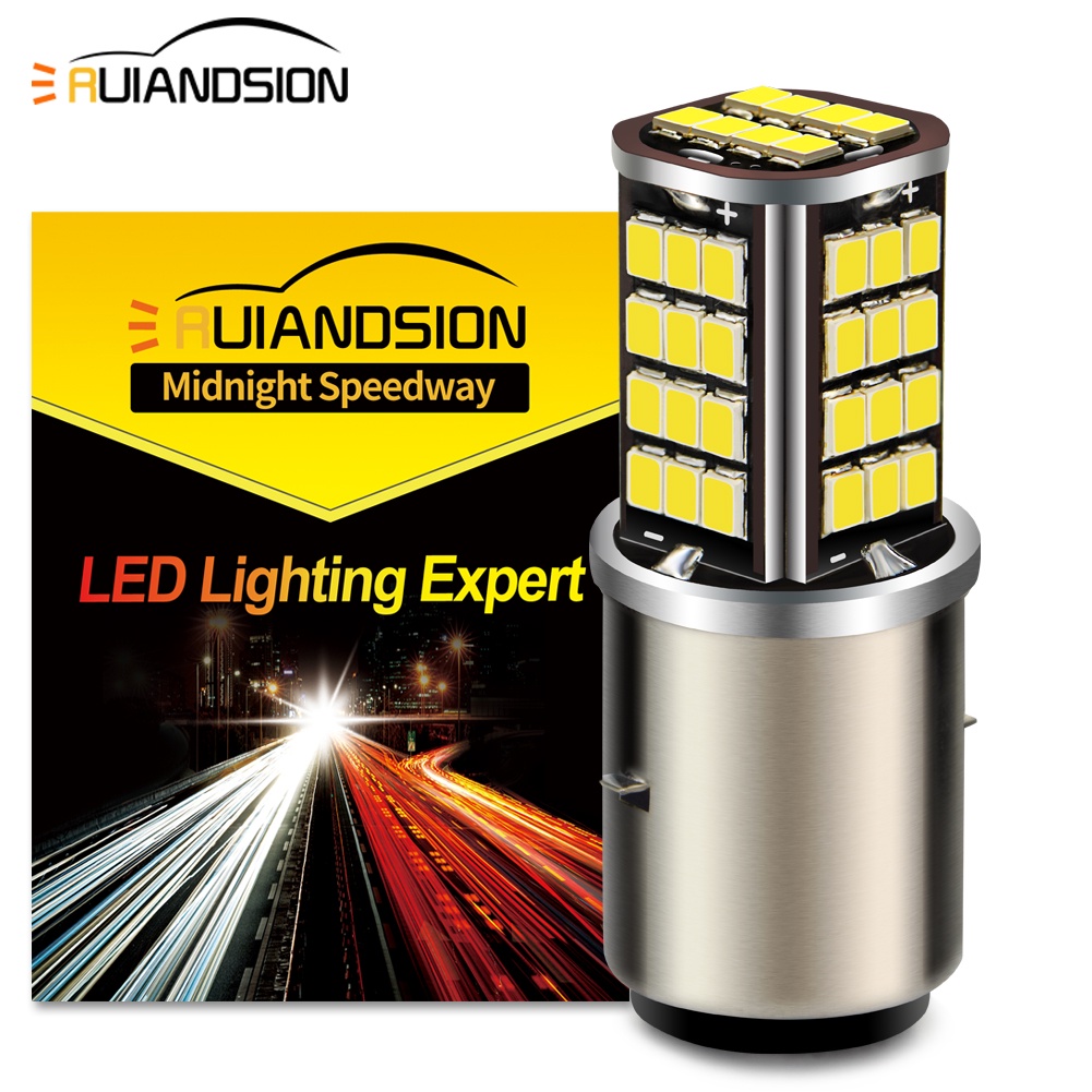 Ruiandsion P26S BA20D LED Motorbike Headlight Bulbs 2835SMD White High ...