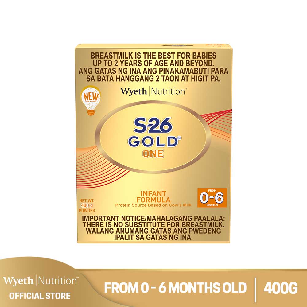 Wyeth Nutrition S-26 GOLD 0-6 months 400g | Shopee Philippines