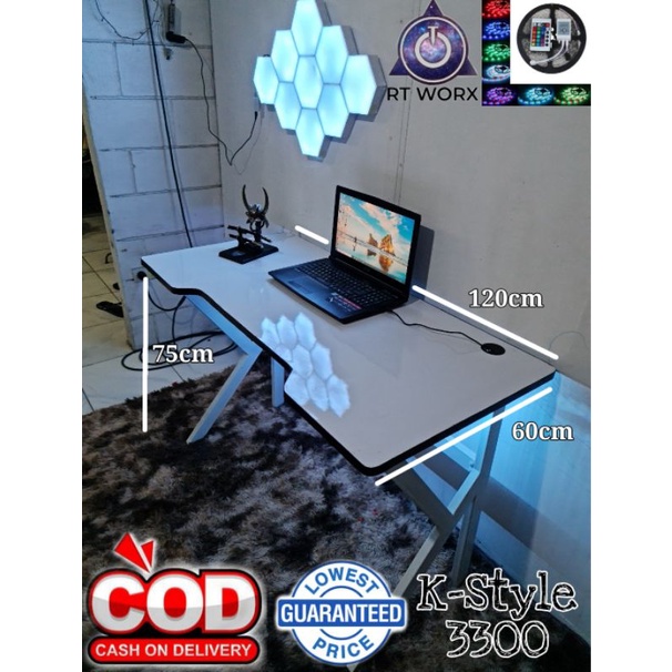 K-Style Gaming Table with RGB Lights (3 feet / 4 feet) | Shopee Philippines