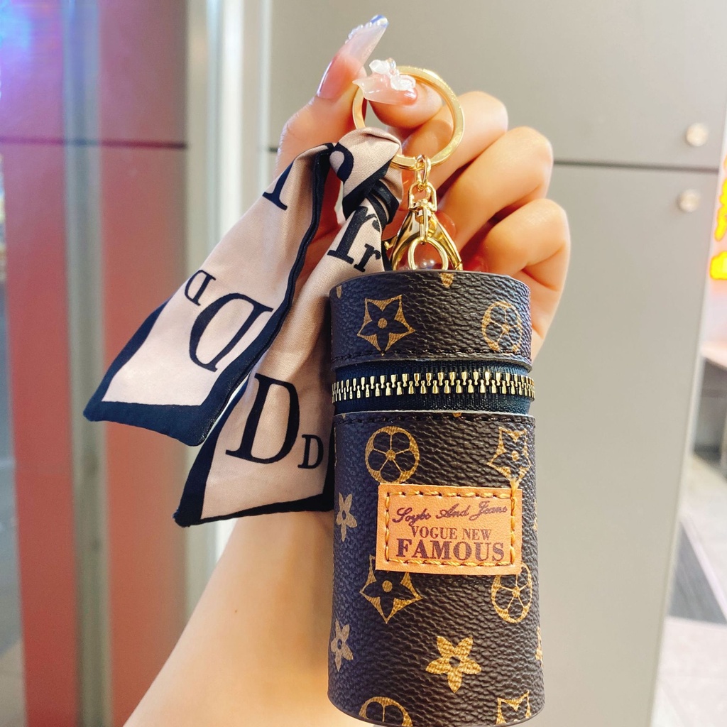 Coin Purse Mini Bucket Bag Retro Lipstick Cute Keychain | Shopee ...
