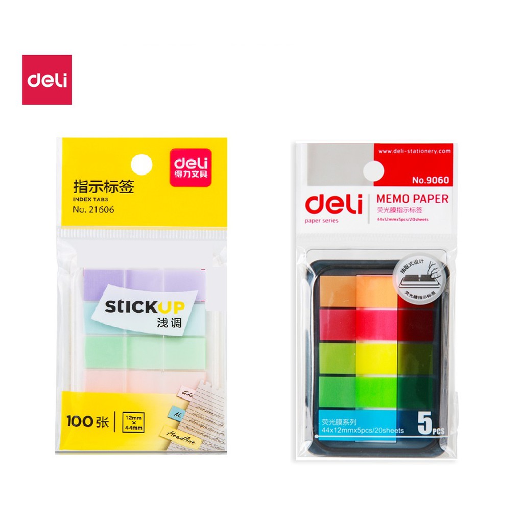 Deli Transparent Sticky Note 5 colors | Shopee Philippines