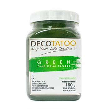 Green Decotatoo powder WATER Soluble Food Coloring 160 gr | Shopee ...